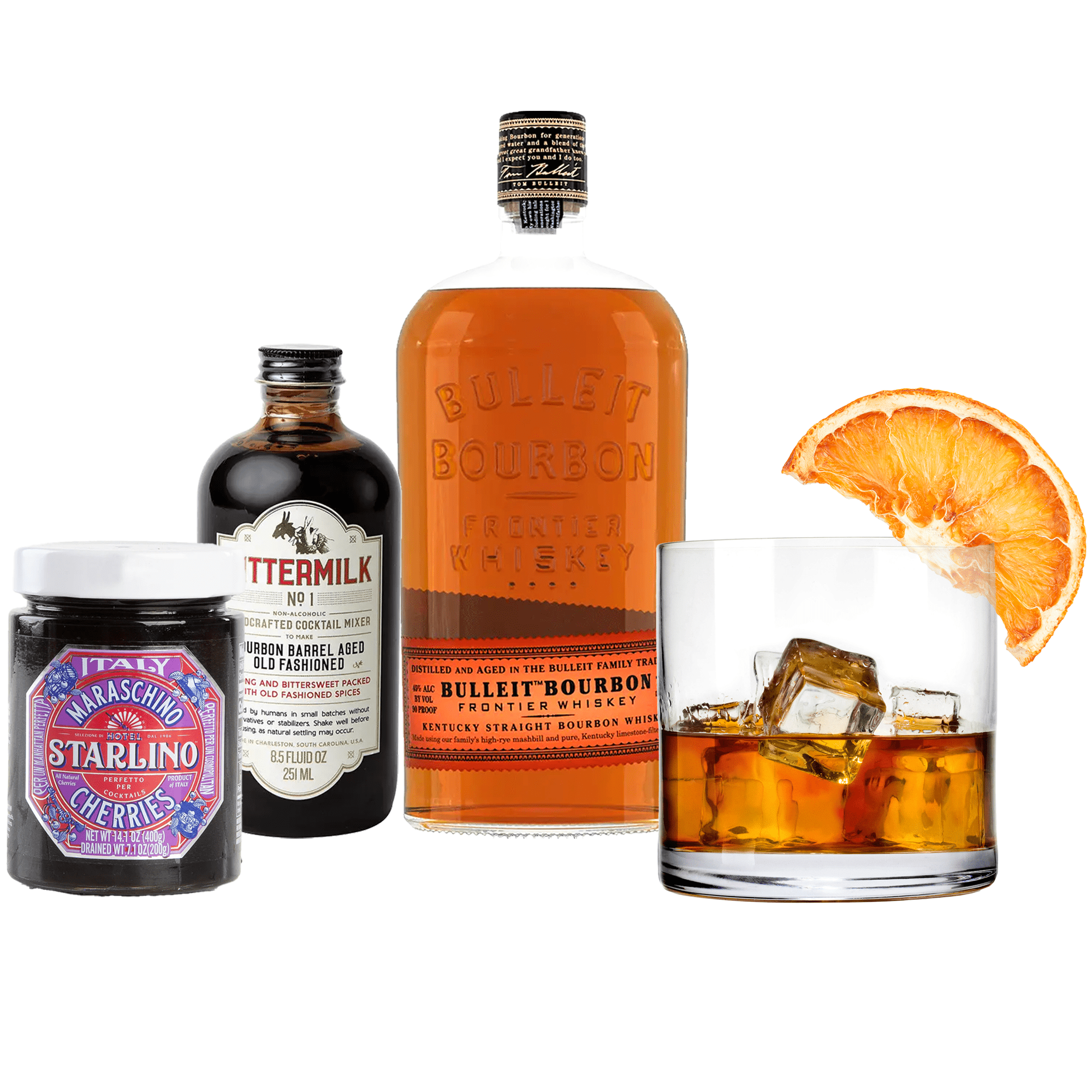Bulleit Old Fashioned Gift Basket - www.GiveThemBeer.com