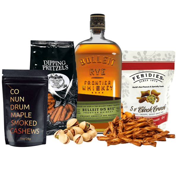 Bulleit Rye Whiskey Gift Basket - www.GiveThemBeer.com