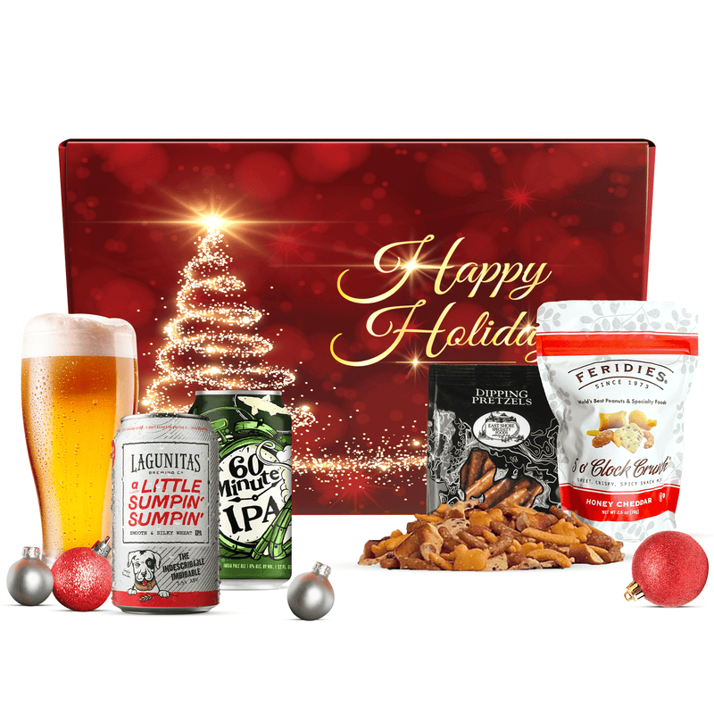 Holiday Beer and Snack Gift Basket - www.GiveThemBeer.com