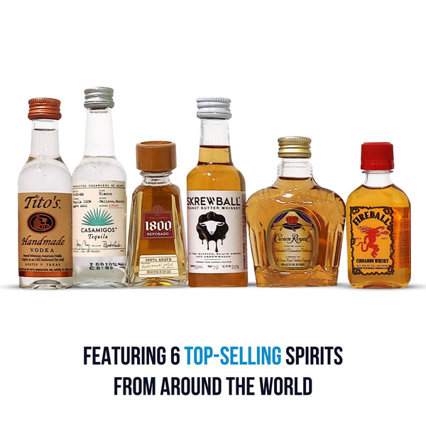 Happy Birthday Liquor Sampler - Whiskey, Vodka, Tequila, Rum or Gin ...